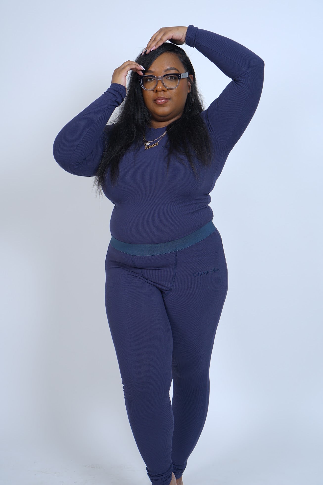 Navy Blue Basic Legging Set – The Comfy Rose Collection